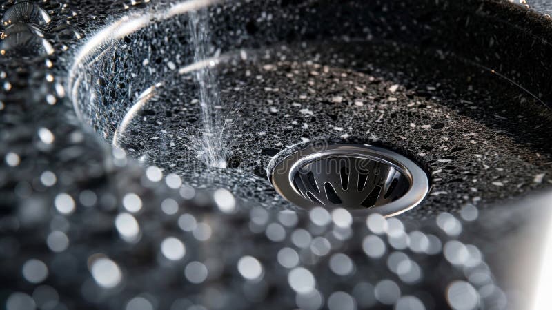 The Tactile Texture of a Granite Sink Boasting a Glossy and Seamless ...