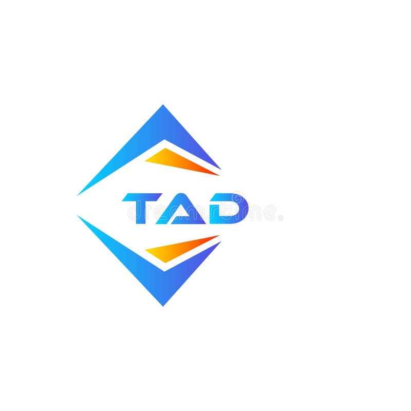 TAD Abstract Technology Logo Design on White Background. TAD Creative ...
