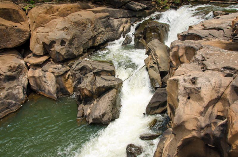 Tad Champee Waterfall, Bolaven Plateau, Champasak Province, Laos Stock ...