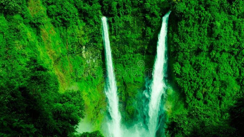 Beautiful Waterfall.Tad Fan Waterfall in Southern Laos Stock Image ...