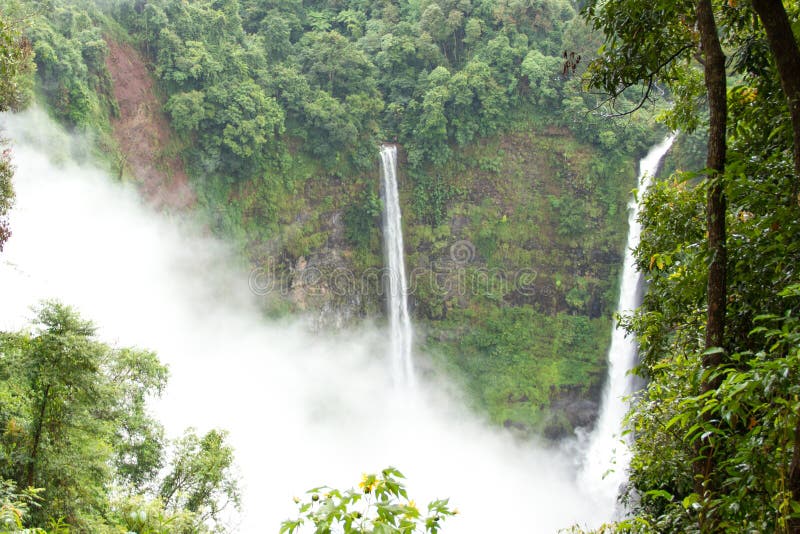 Tad Fan Waterfall stock photo. Image of asia, nature - 85252302