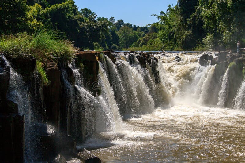 Tad Pha Souam Waterfall in Pakse Editorial Image - Image of park ...