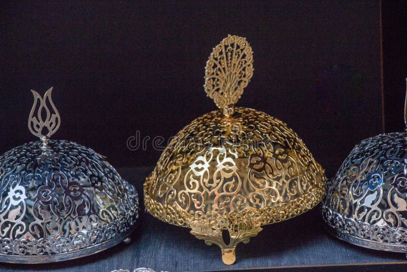 Taditional Turkish Metal Plates in View Stock Image - Image of color ...