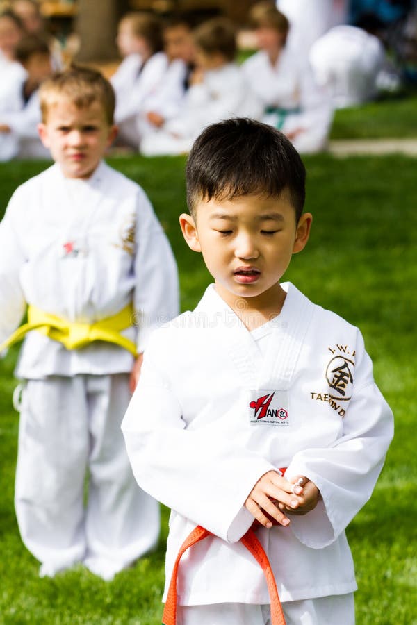 Tae Kwon Do editorial stock photo. Image of uniform, park - 42102423