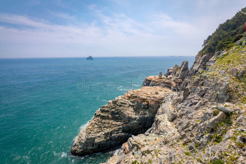 Taejongdae Cliff and Sea in Busan, Korea - Seascape Stock Image - Image ...