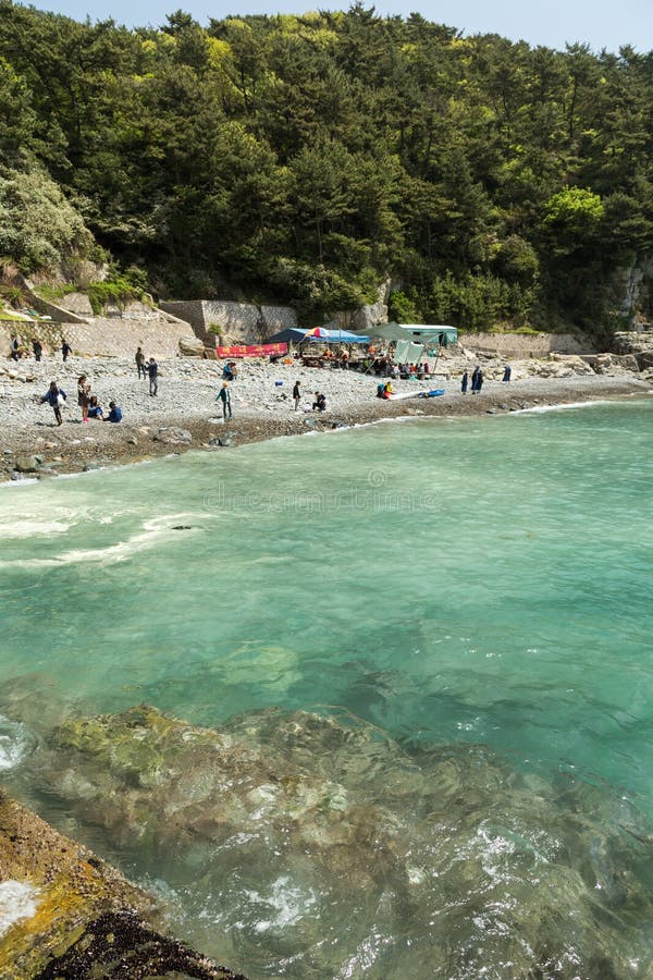 Taejongdae Pebble Beach a Busan Immagine Stock Editoriale - Immagine di ...