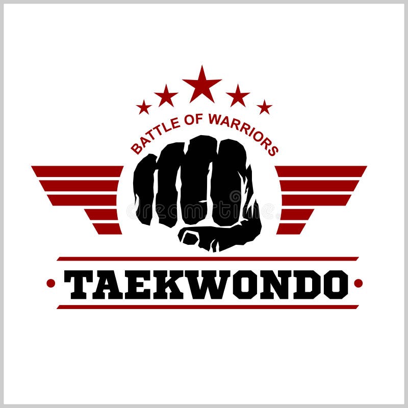 Taekwondo Emblem - Taekwondo Logo Design Template. Vector Illustration ...