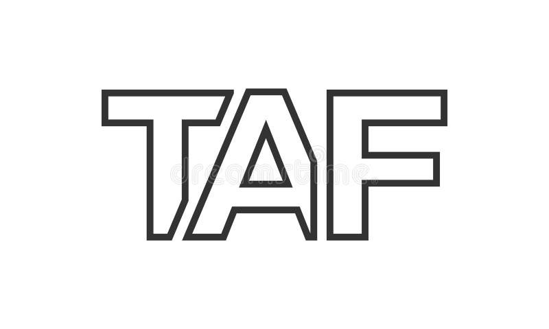 TAF Logo Design Template with Strong and Modern Bold Text. Initial ...