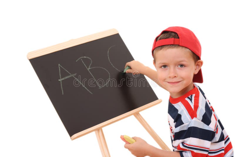 Tafel und Kind stockfoto. Bild von schüler, zicklein, kursteilnehmer ...