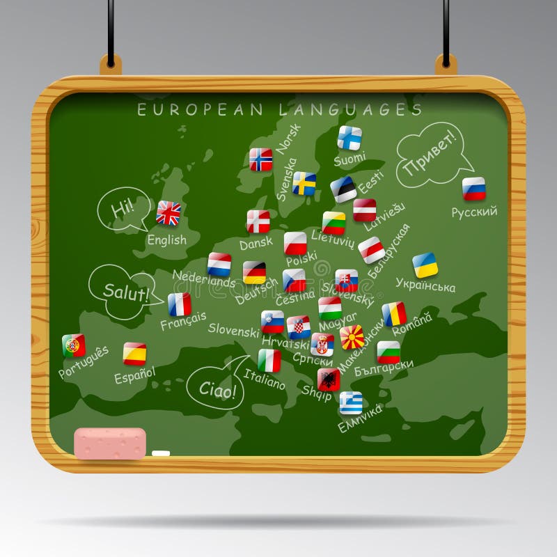 Europäischer Sprachbaum stock abbildung. Illustration von kommunikation ...