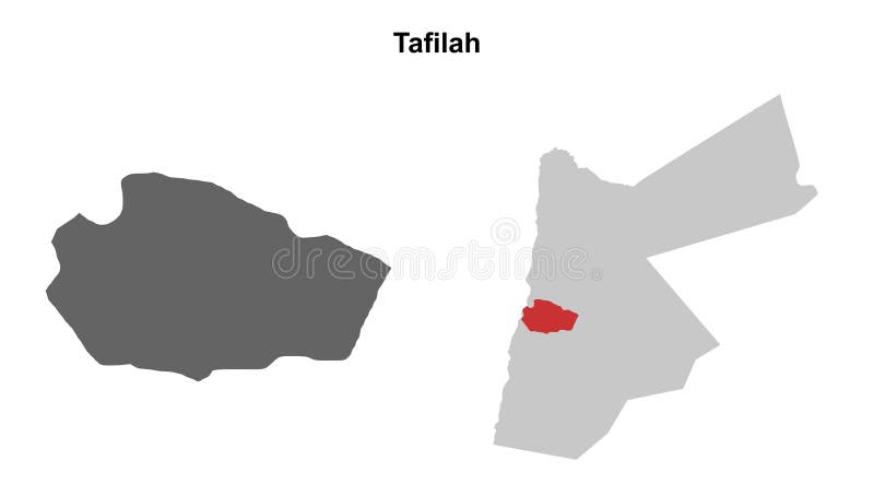 Tafilah outline map stock vector. Illustration of infographic - 378996546