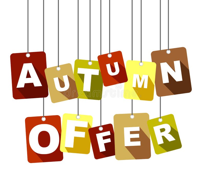 Tag autumn offer stock illustration. Illustration of nature - 58127876