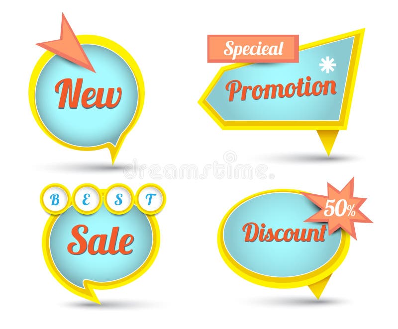 Tag Sticker Stamp Set for Sale Promotion Stock Vector - Illustration of ...