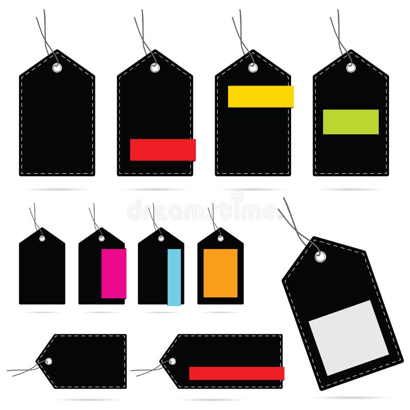 Tag Blank Design Set Collection Color Illustration Stock Vector ...