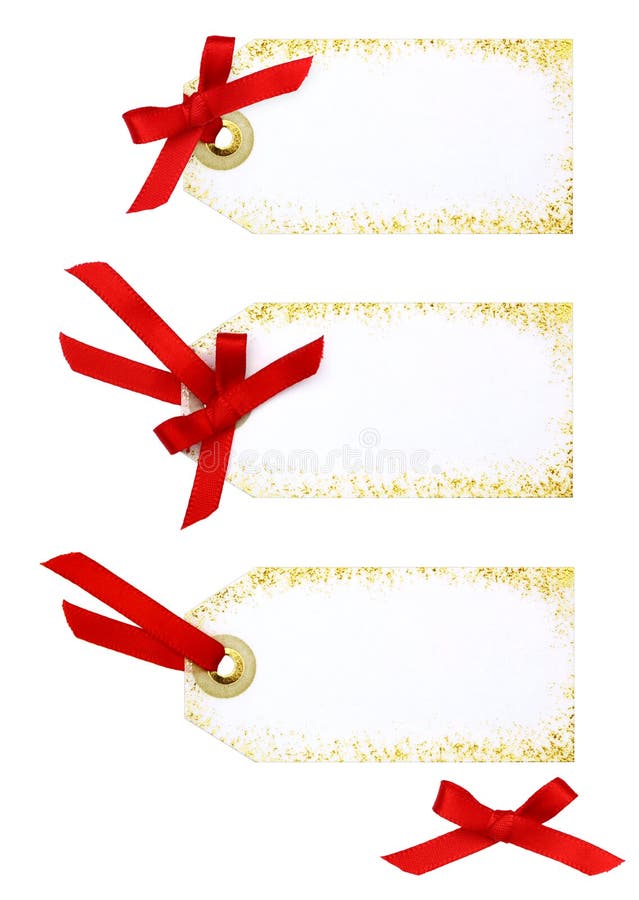 Tag with Bow stock image. Image of gold, pricing, horizontal - 51902765