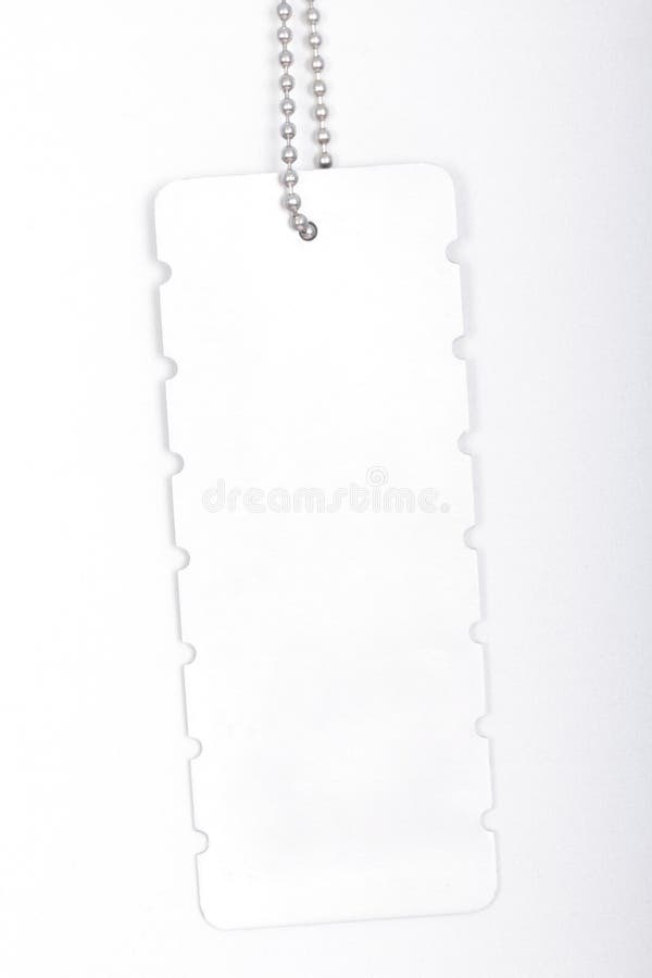 Tag on a chain stock image. Image of empty, fashion, paper - 27127263
