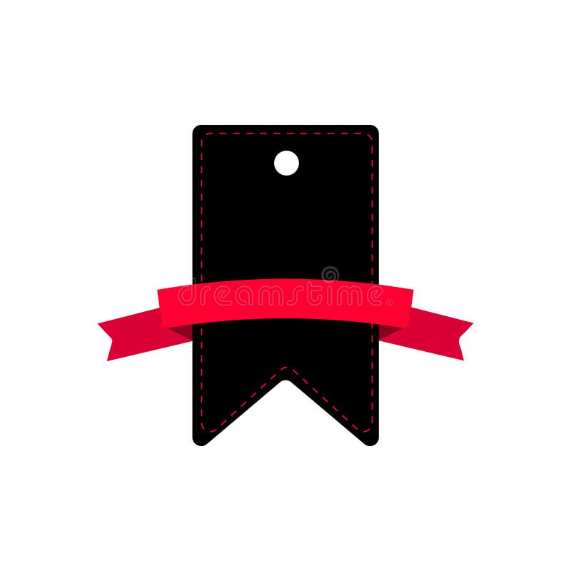 Tag from Clothes, Icon for Clearance Sale with Ribbon, Vector Stock ...