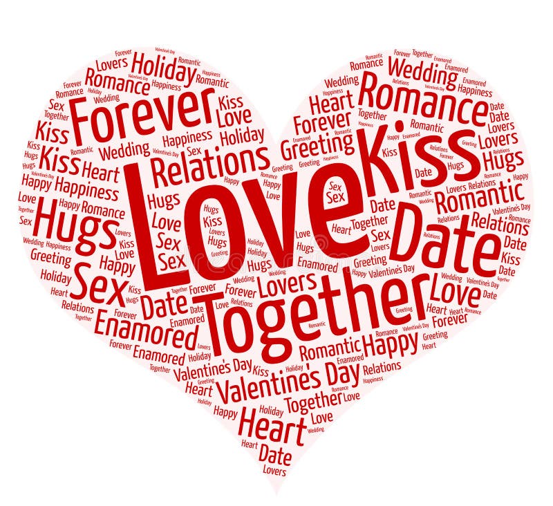 Tag Cloud on the Subject of Love Stock Illustration - Illustration of ...
