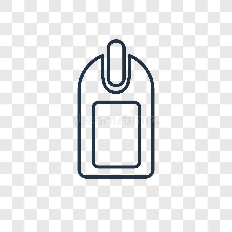 Tag Concept Vector Linear Icon Isolated on Transparent Background, Tag ...