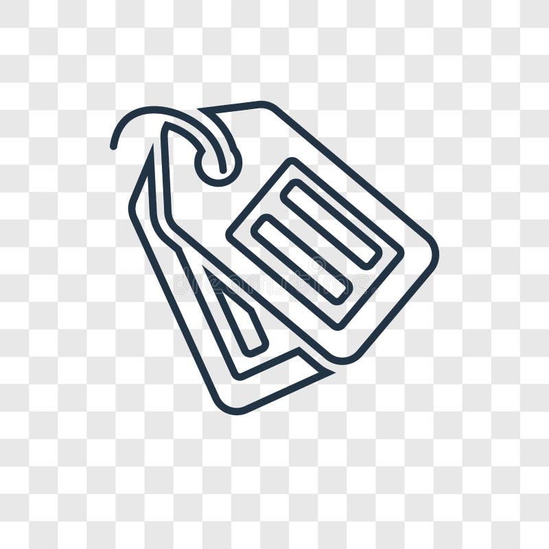 Tag Concept Vector Linear Icon Isolated on Transparent Background, Tag ...