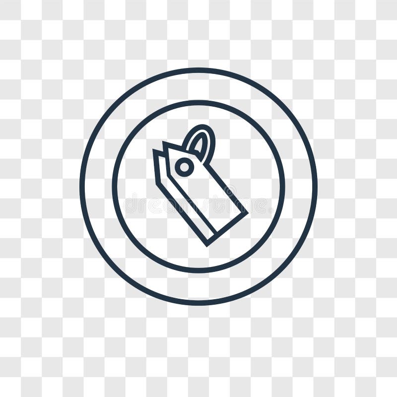 Tag Concept Vector Linear Icon Isolated on Transparent Background, Tag ...