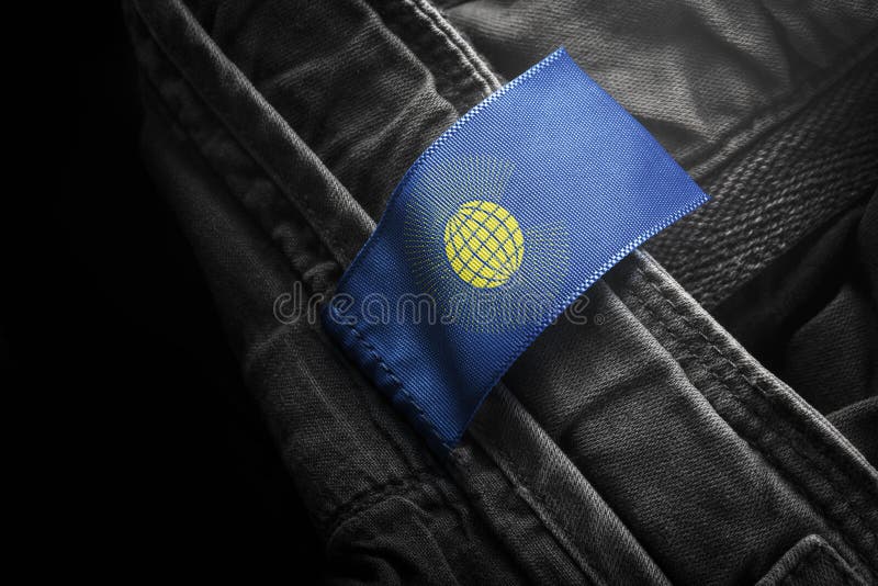 Tag on Dark Clothing in the Form of the Flag of the Commonwealth Stock ...