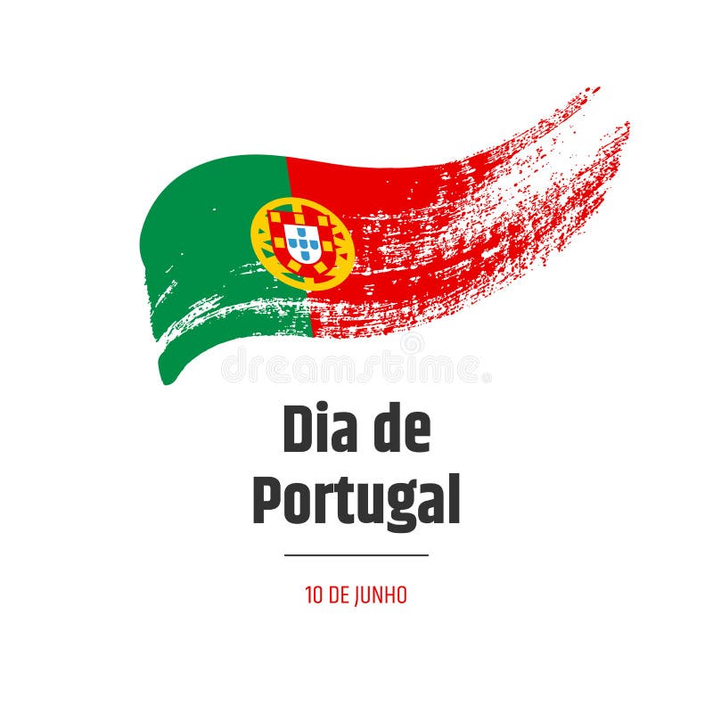 Portugal Day Poster in Portuguese Language. Vector Illustration on ...
