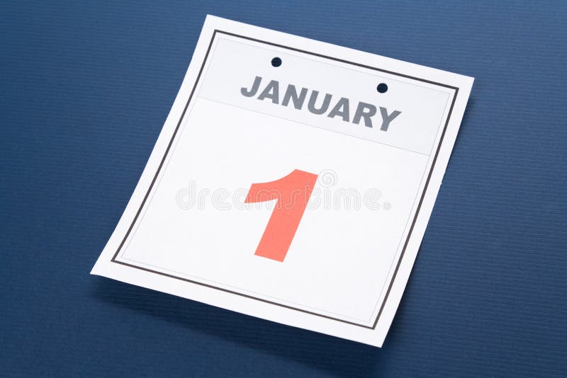 Tag Des Kalender-neuen Jahres Stockbild - Bild von blau, datum: 6525731