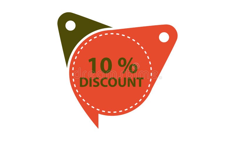 Tag Discount Label 10 Percent Stock Vector - Illustration of marketing ...