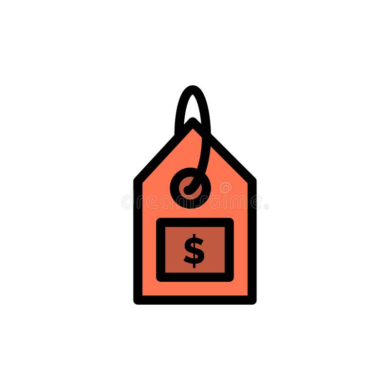 Tag, Dollar, Label, Interface Flat Color Icon. Vector Icon Banner ... Tag, Dollar, Label, Interface Flat Color Icon. Vector Icon Banner ...