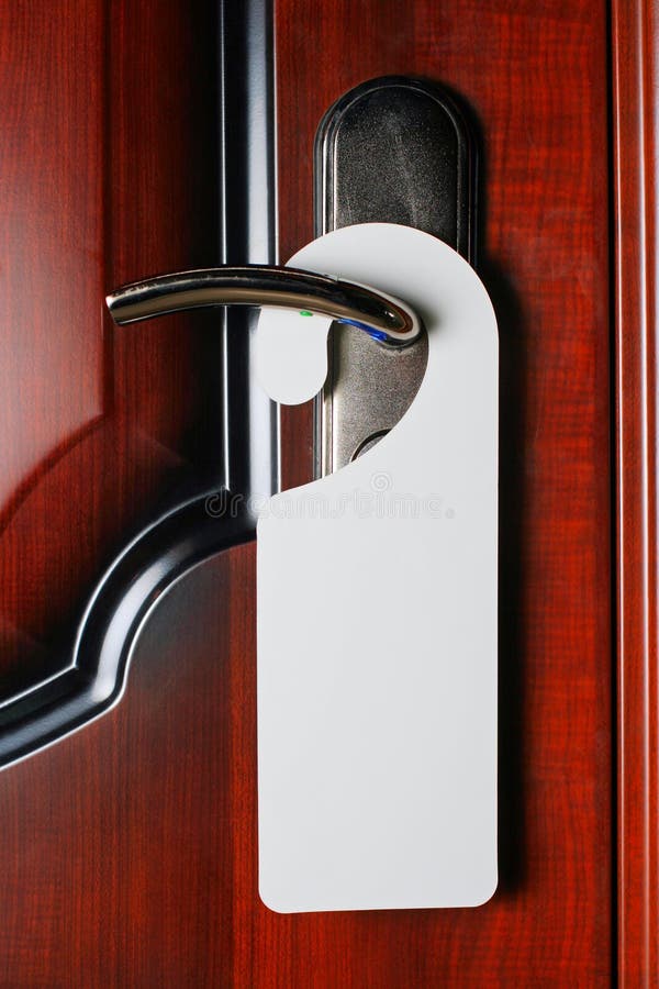 Tag on the Door stock photo. Image of knob, pattern, motel - 29144440