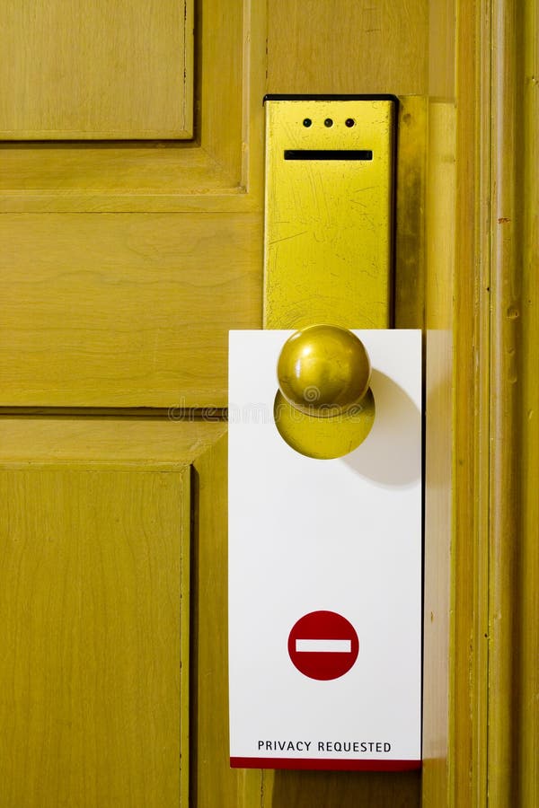 Tag on door handle stock photo. Image of rest, motel, message - 2126100