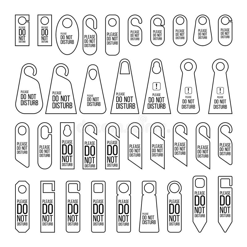 Tag Door Template Room for Decoration Design. Vector Mockup Graphic ...