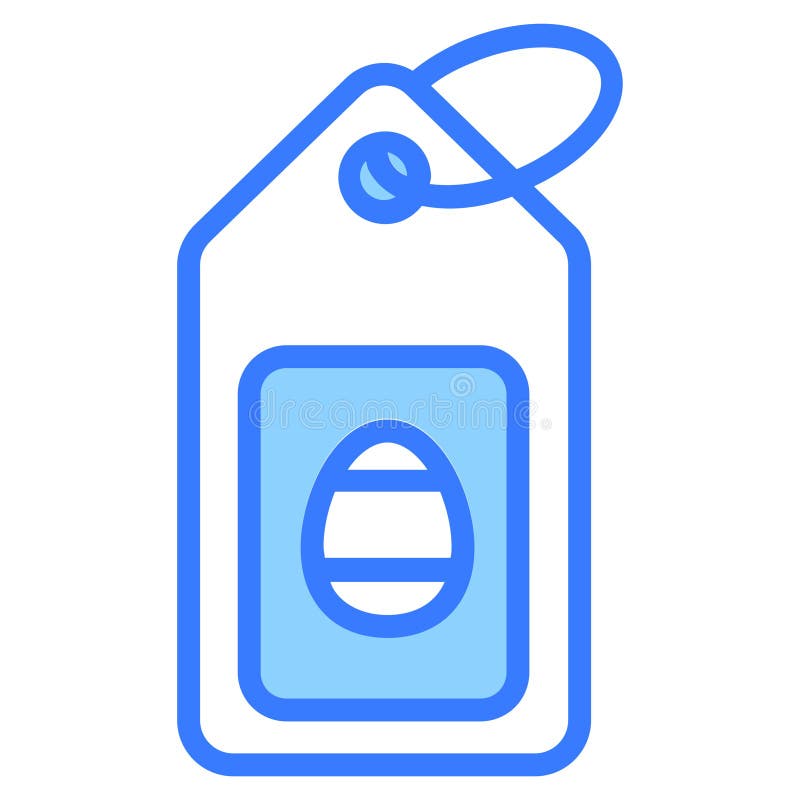 Tag, Easter Tag, Egg Blue Outline Simple Icon Stock Vector - Illustration of shop, color: 260337273