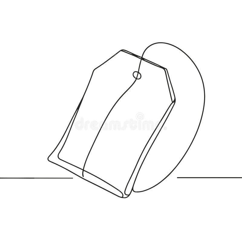 A Tag is Hanging from a Tea Bag Stock Photo - Illustration of business ...