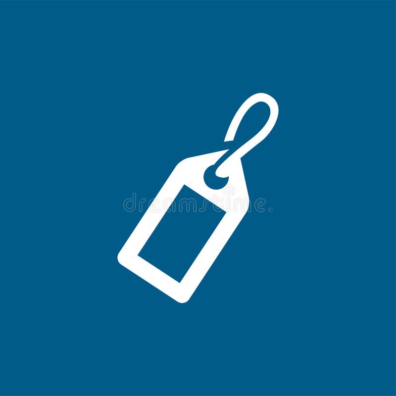 Tag Icon on Blue Background. Blue Flat Style Vector Illustration Stock ...