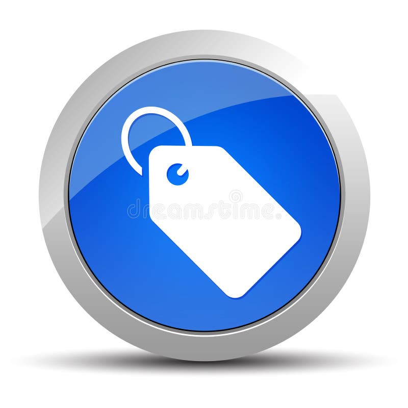 Tag Icon Blue Round Button Illustration Stock Illustration ...