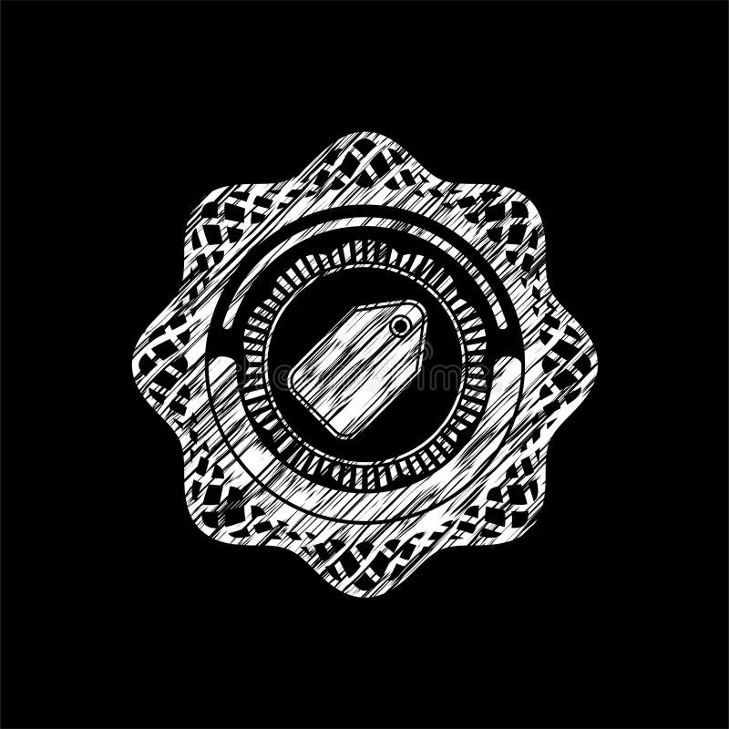 Tag Icon Drawn on Blackboard Stock Vector - Illustration of internet ...