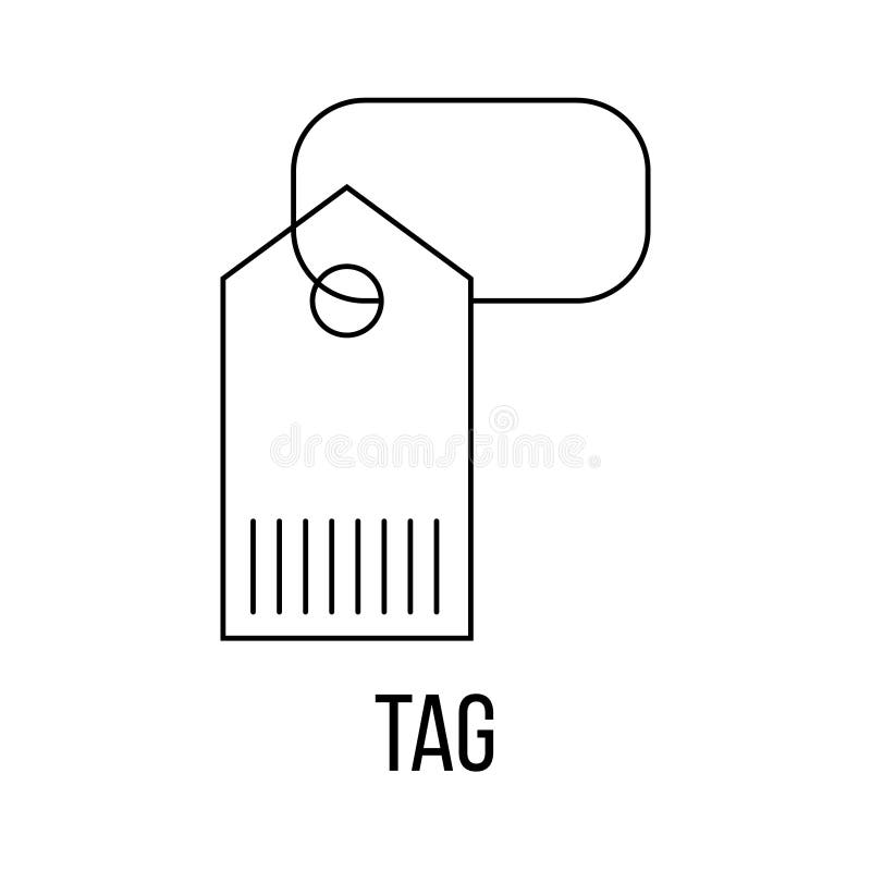 Tag Icon or Logo Line Art Style. Stock Vector - Illustration of retail ...