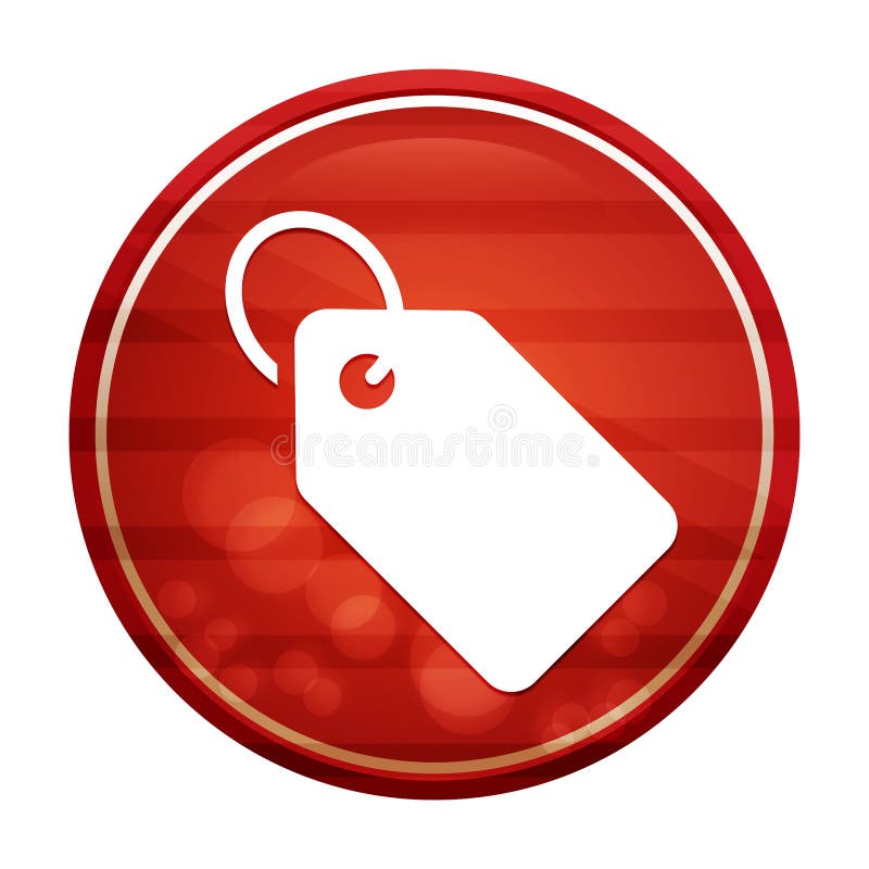Tag Icon Realistic Diagonal Motion Red Round Button Illustration Stock ...