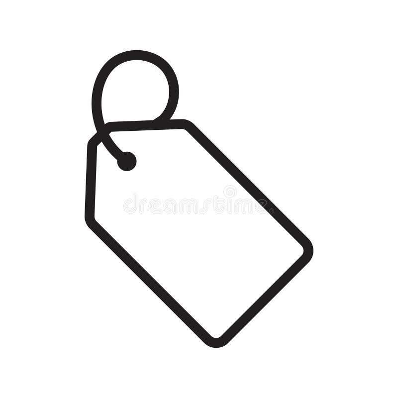 Tag Icon Simple Thin Outline Stock Vector - Illustration of website ...