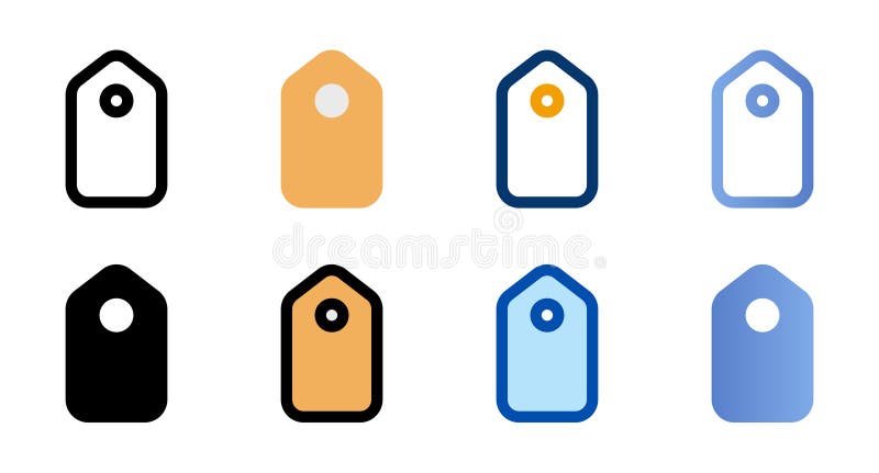 Tag Icons in Different Style. Tag Icons. Different Style Icons Set Stock Vector - Illustration ...