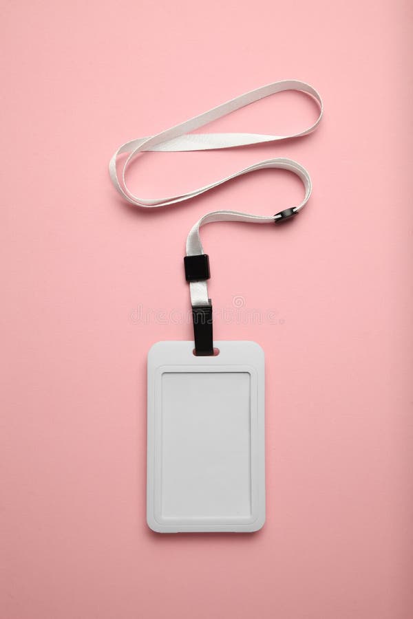 Tag Id Pass, Plastic Identification. White Blank Badge Mockup Stock ...