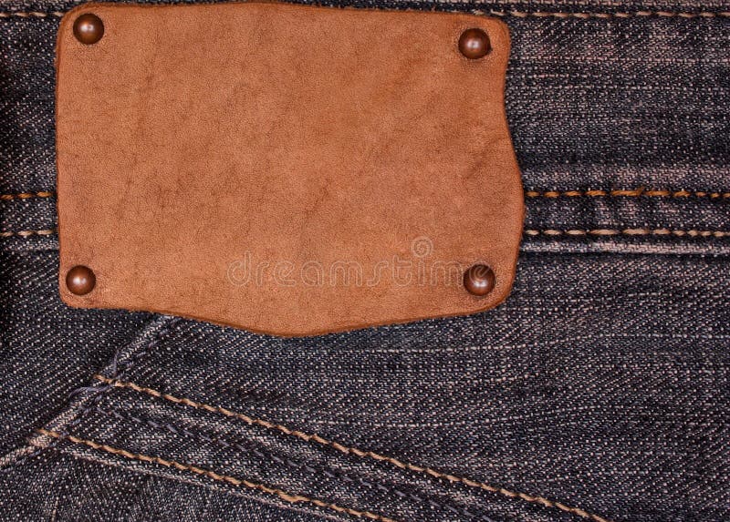 Tag on the jeans stock photo. Image of material, fashion - 13864350