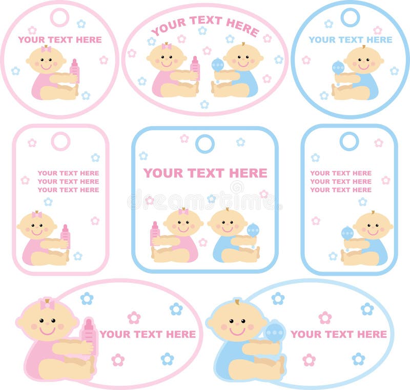 Tag with the kids stock vector. Illustration of blue - 21522619