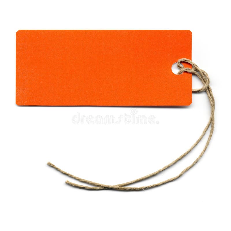 Tag label stock photo. Image of address, blank, orange - 10133088