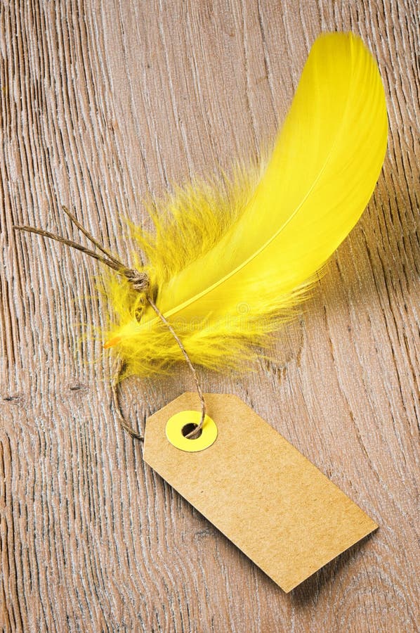 Tag Label with Feather. Low Price Concept Stock Image - Image of note ...