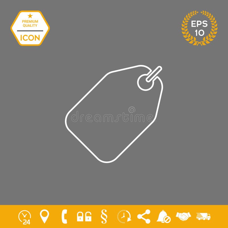 Tag Line Icon . Graphic Elements for Your Design Stock Vector ...