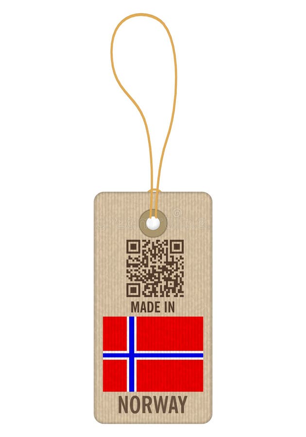 Made in Norway Flag Red Color Label Logo Icon Stock Vector ...
