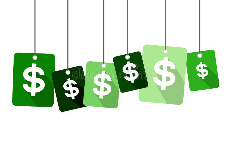 Tag money dollar stock illustration. Illustration of banking - 58127971